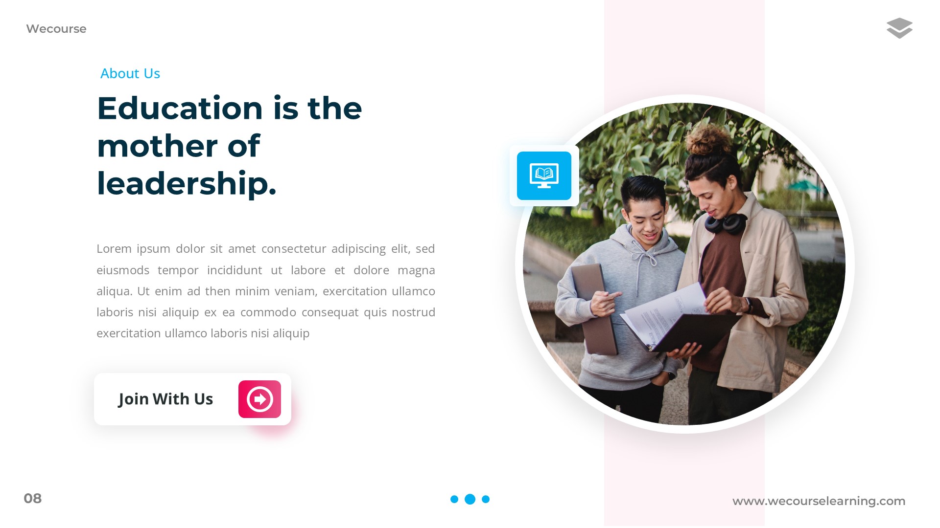 Wecourse - Online course PowerPoint template, Presentation Templates