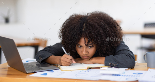 Feeling tired and stressed, workload, burnout and fatigue. Frustrated ...