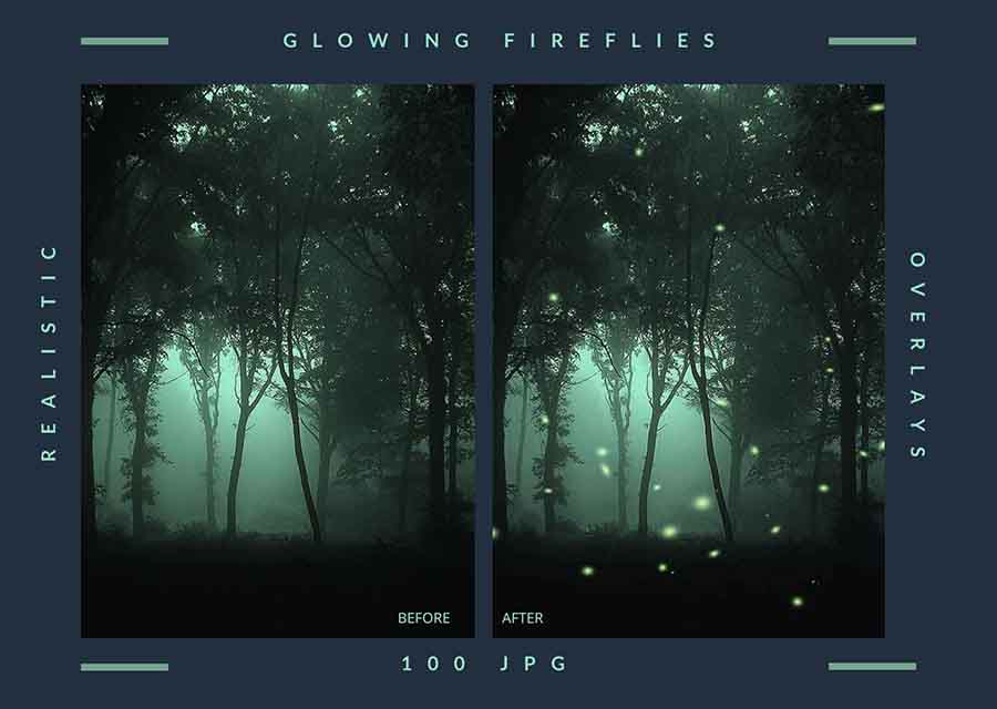 Fireflies - Glowing Particle Overlays, Add-ons | GraphicRiver