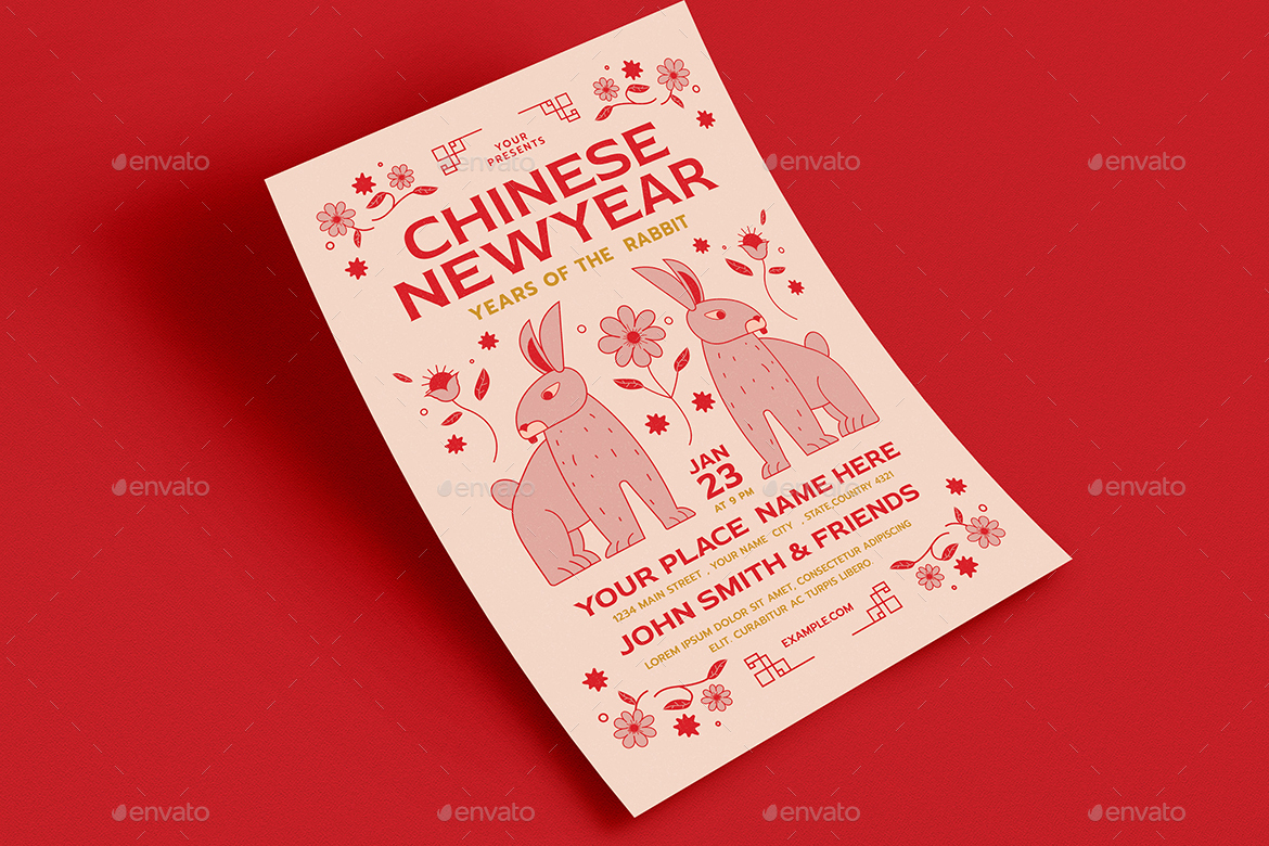 Chinese New Year Event Flyer, Print Templates | GraphicRiver