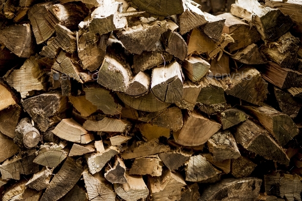 Beautiful shot of sliced tree logs on top of each other great for ...