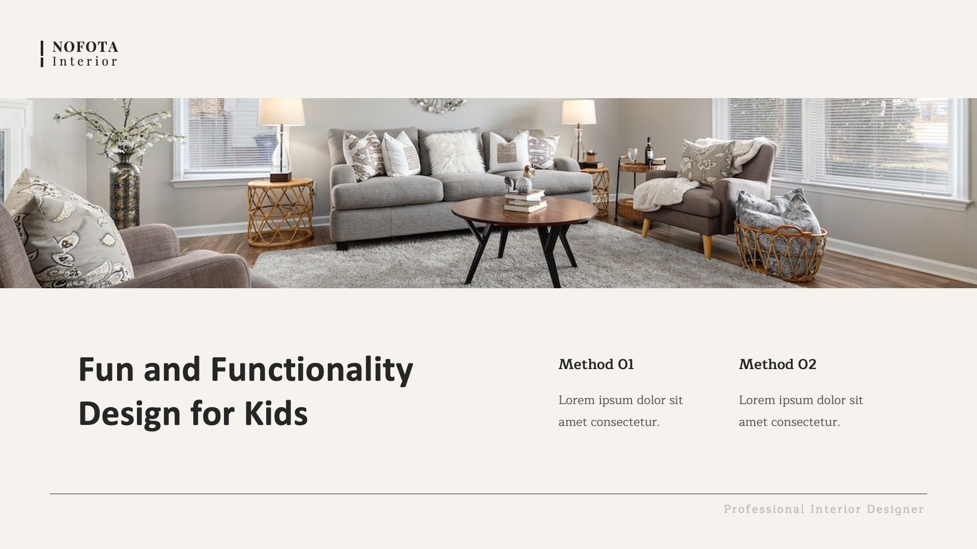Nofota - Interior Design Presentation Google Slides, Presentation Templates