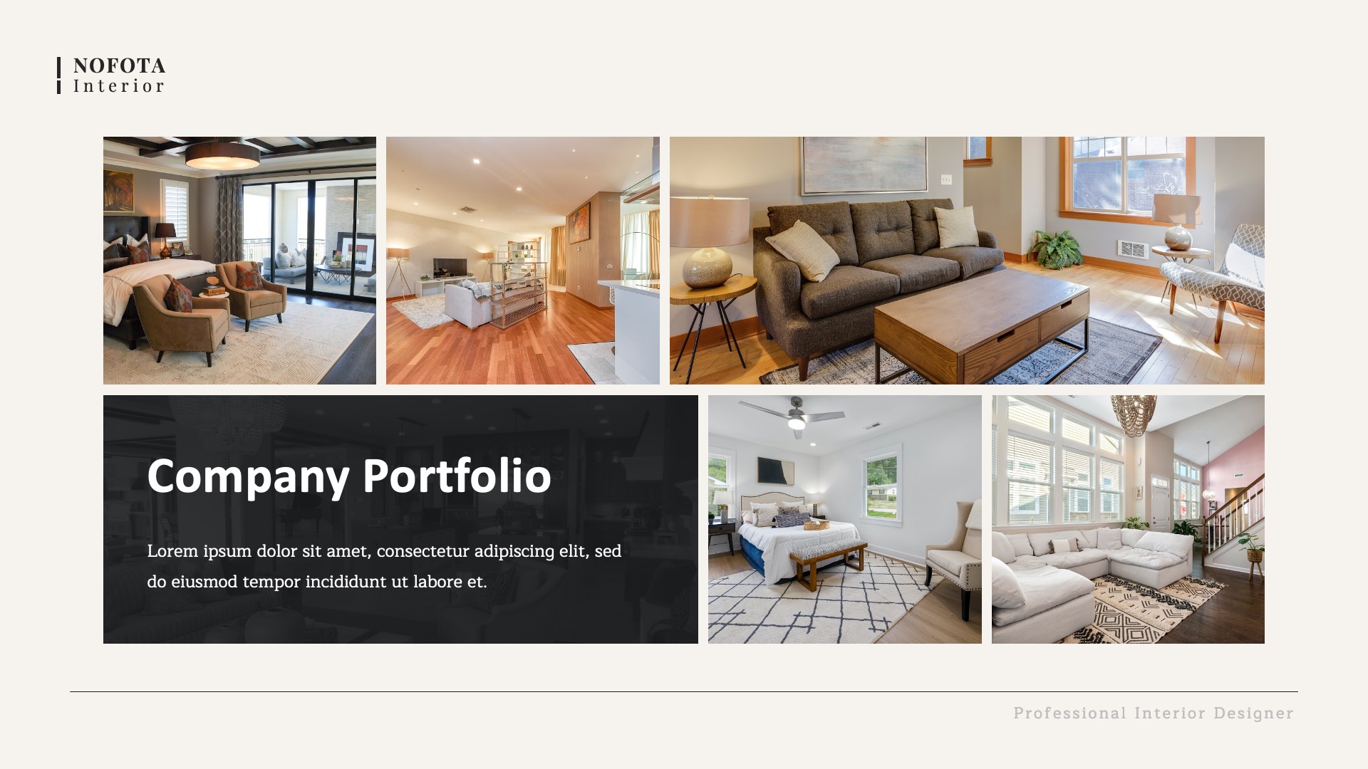 Nofota - Interior Design Presentation Google Slides, Presentation Templates