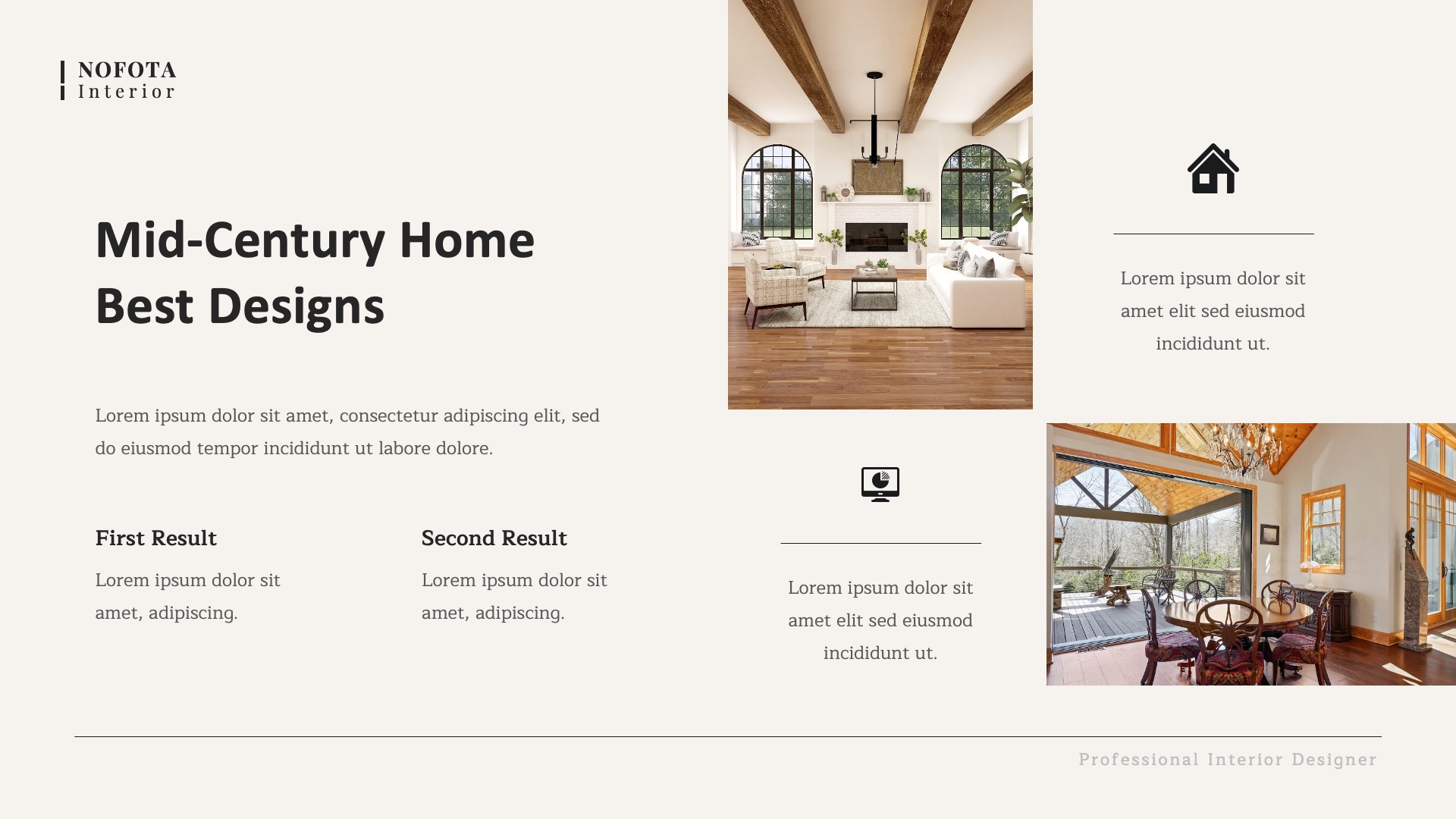 Nofota - Interior Design Presentation Google Slides, Presentation Templates