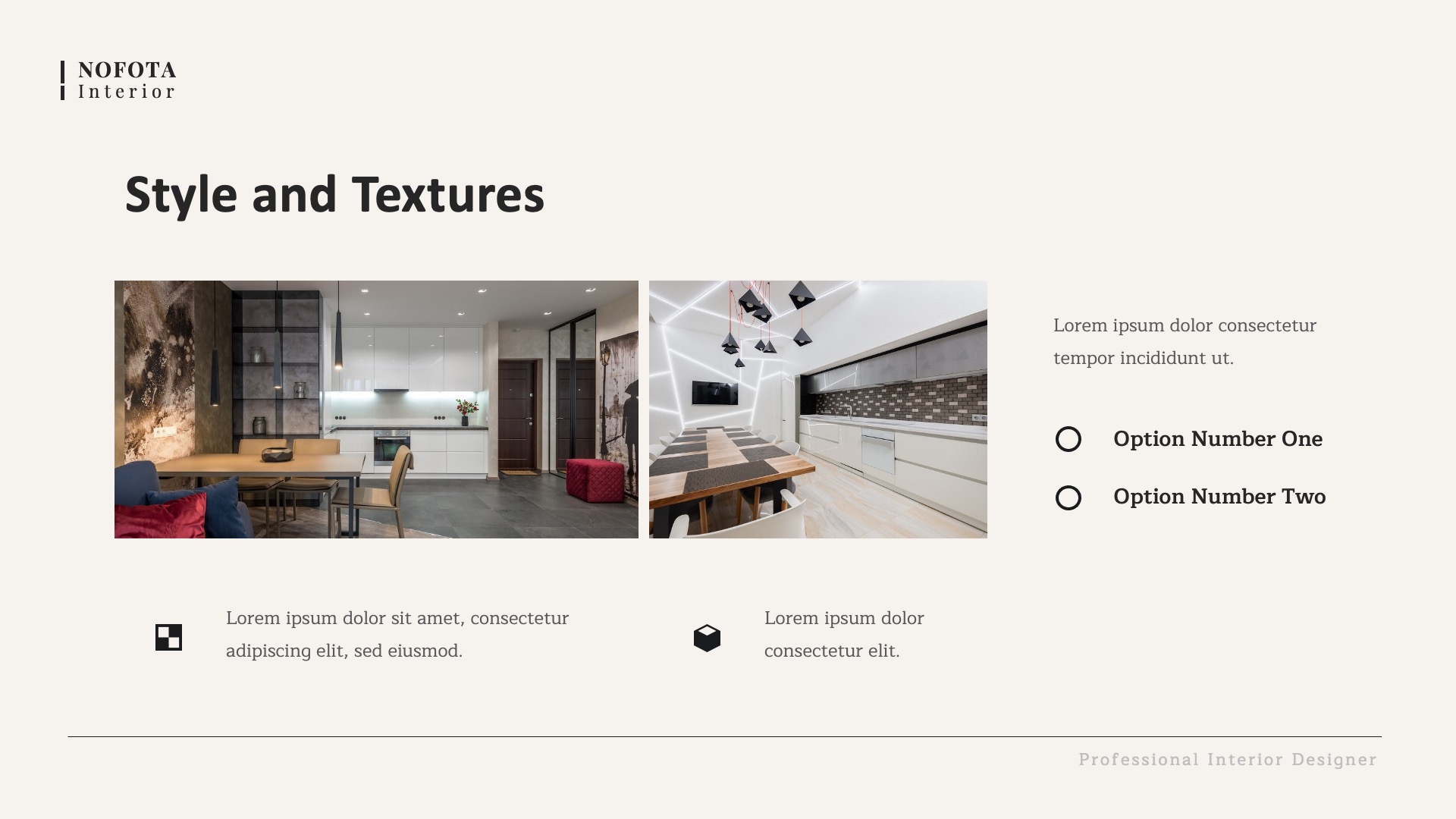 Nofota - Interior Design Presentation Google Slides, Presentation Templates