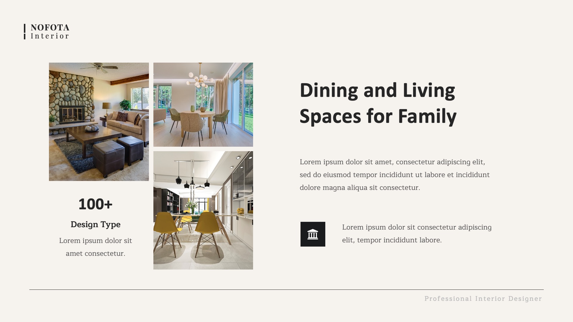 Nofota - Interior Design Presentation Google Slides, Presentation Templates