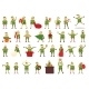 Elf Icons Set Cartoon Vector, Vectors | GraphicRiver
