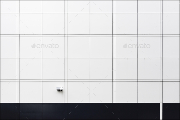 White modern wall displaying squares perfect for a neutral background ...