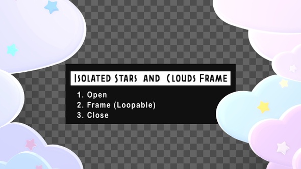 Isolated Stars And Clouds Frame Pack, Motion Graphics | VideoHive