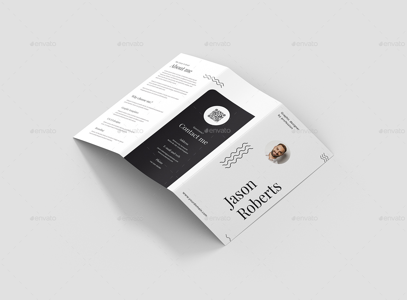Designer Resume Brochure Tri-Fold Template, Print Templates | GraphicRiver