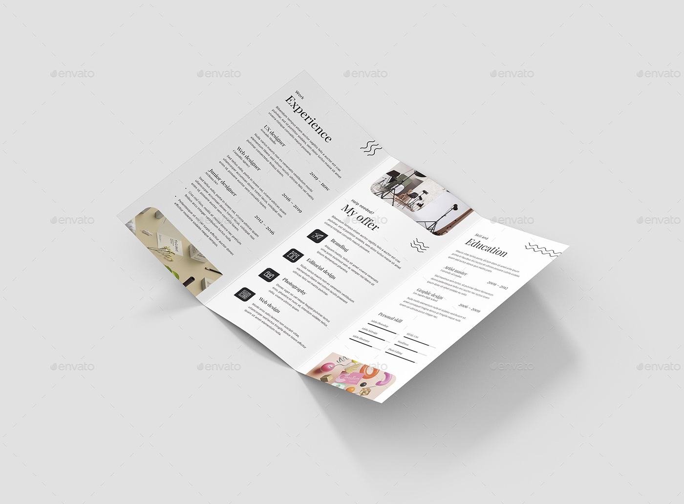 Designer Resume Brochure Tri-Fold Template, Print Templates | GraphicRiver