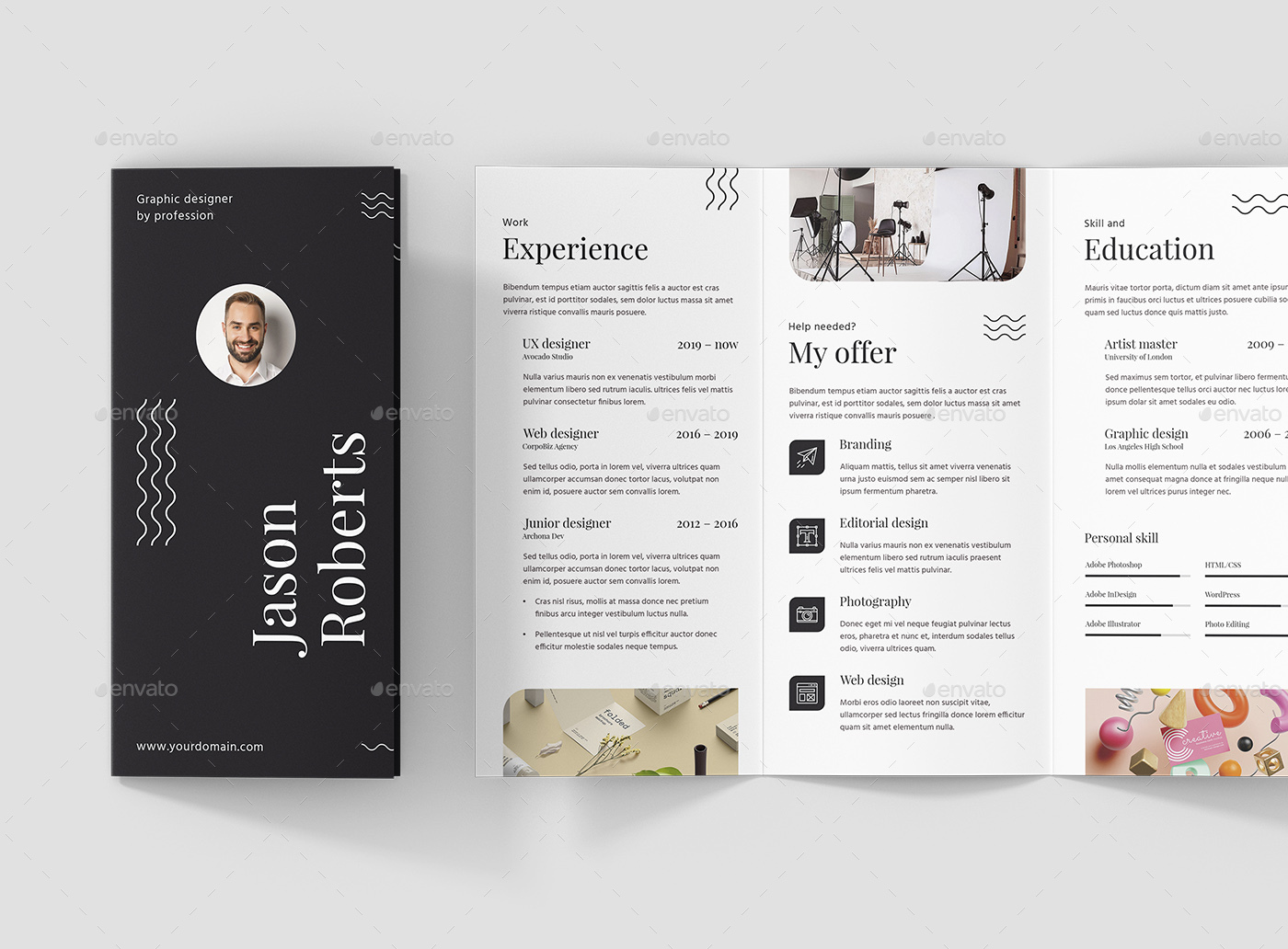 Designer Resume Brochure Tri-Fold Template, Print Templates | GraphicRiver