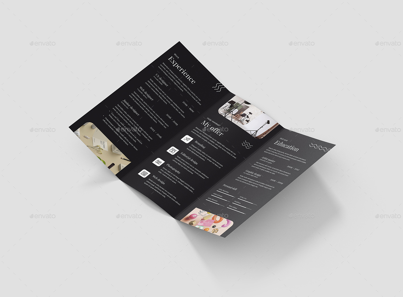 Designer Resume Brochure Tri-Fold Template, Print Templates | GraphicRiver