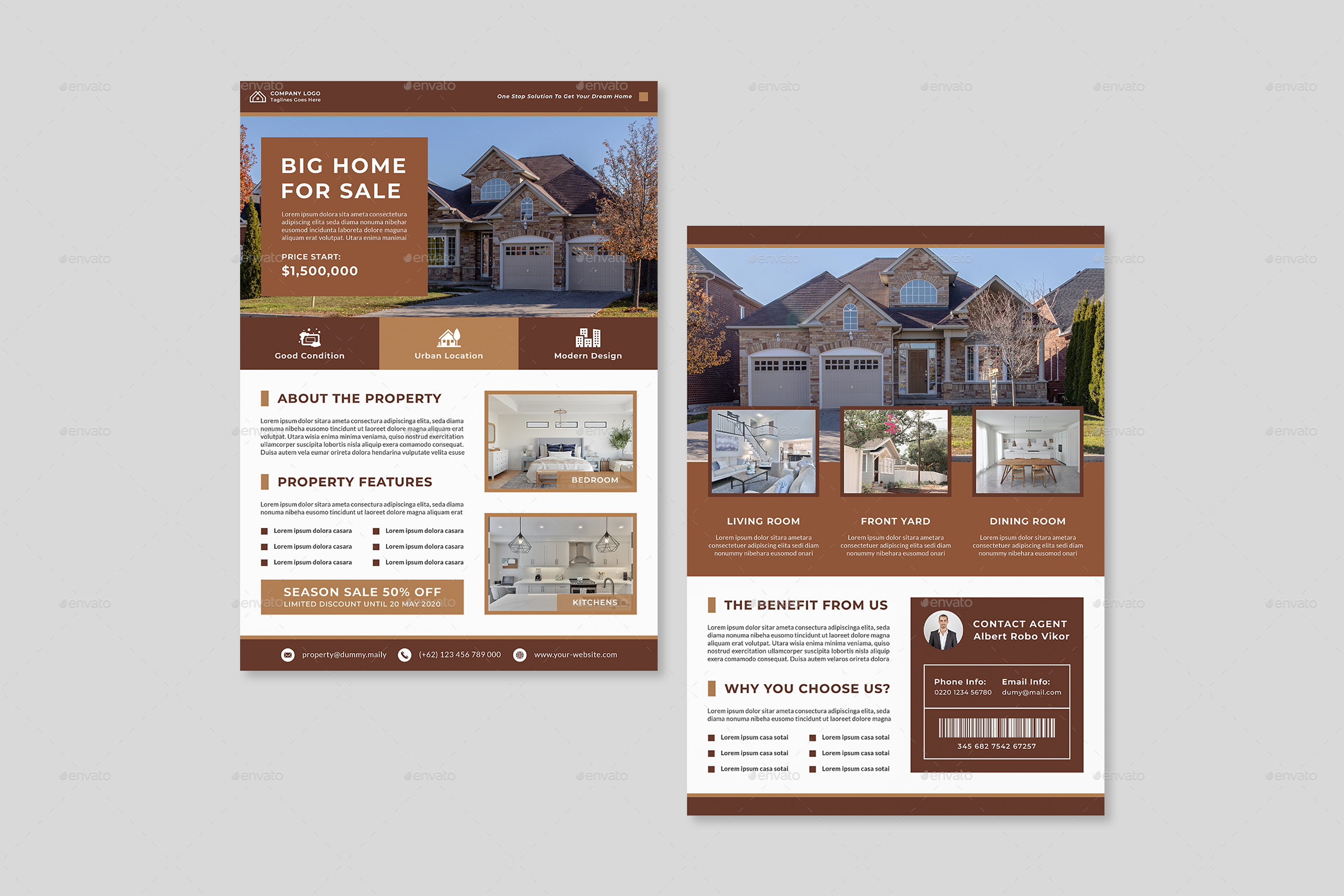Real Estate & Property Flyer Template, Print Templates | GraphicRiver