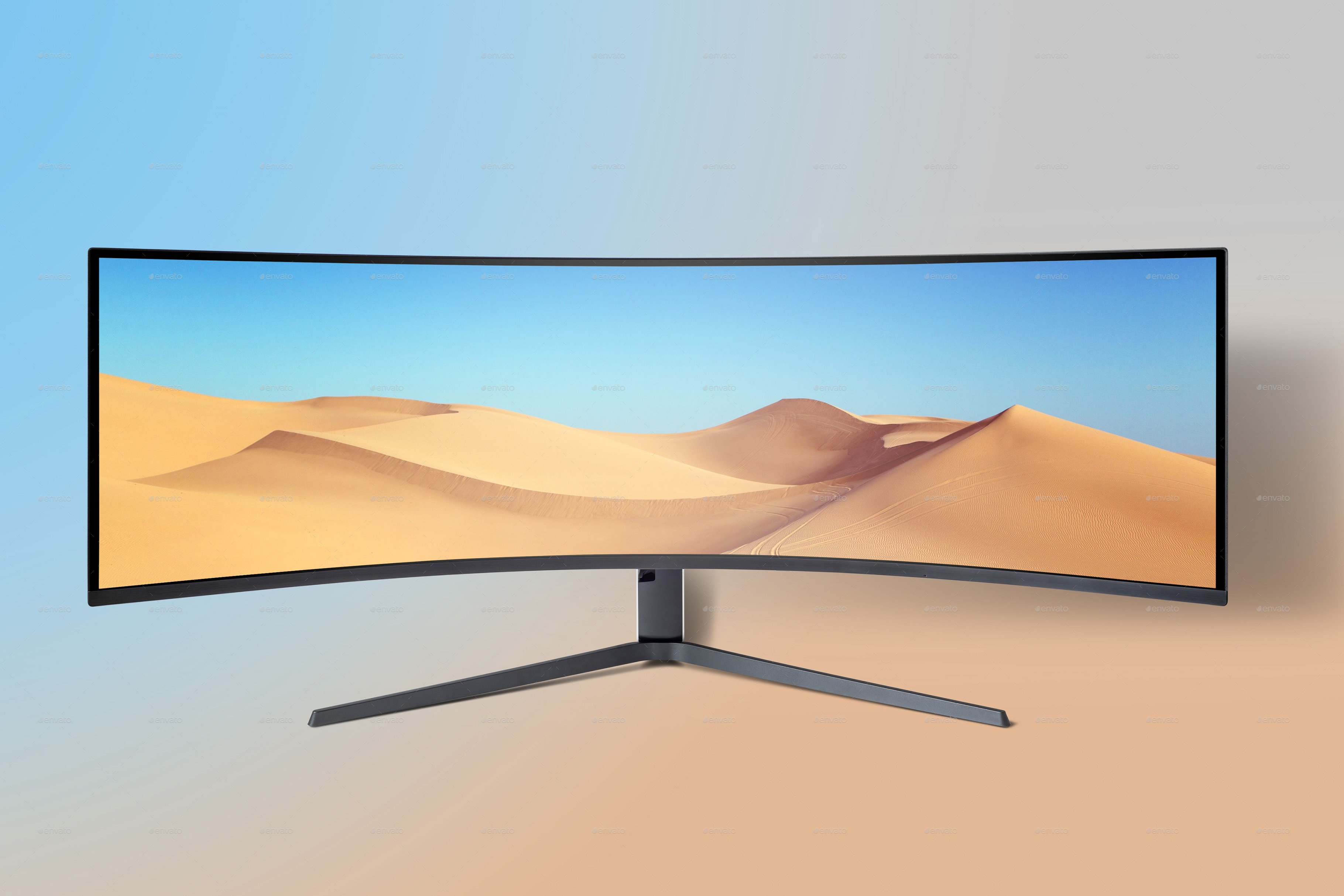 Ultrawide Curved Monitor Mockup 10K, Graphics | GraphicRiver