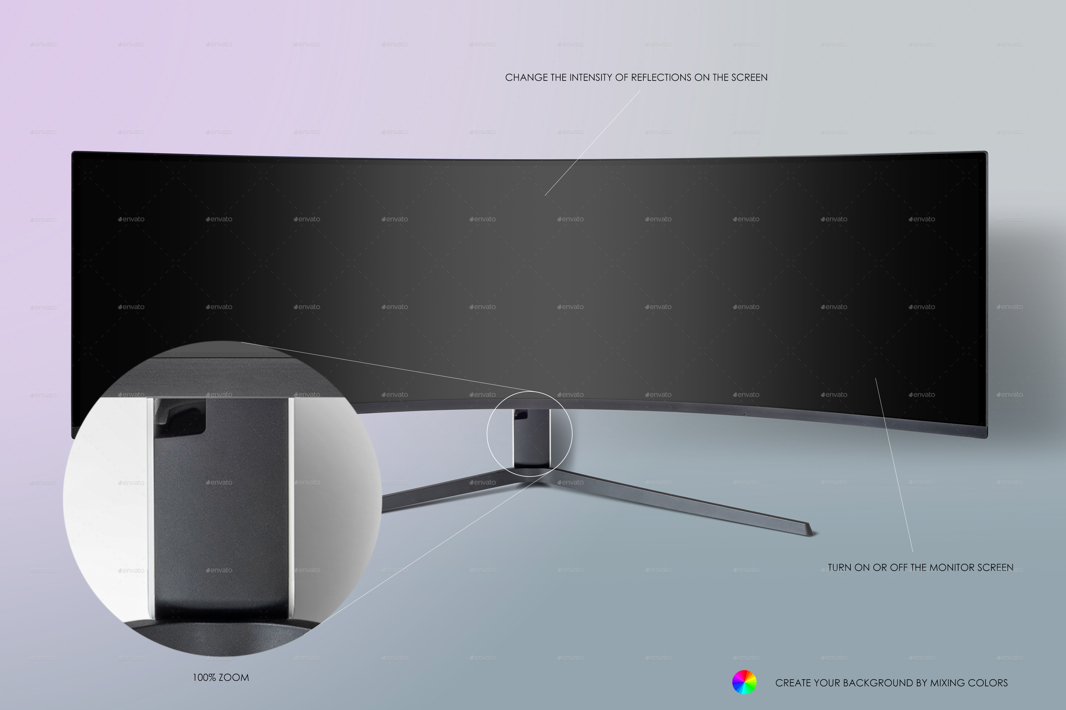 Ultrawide Curved Monitor Mockup 10K, Graphics | GraphicRiver