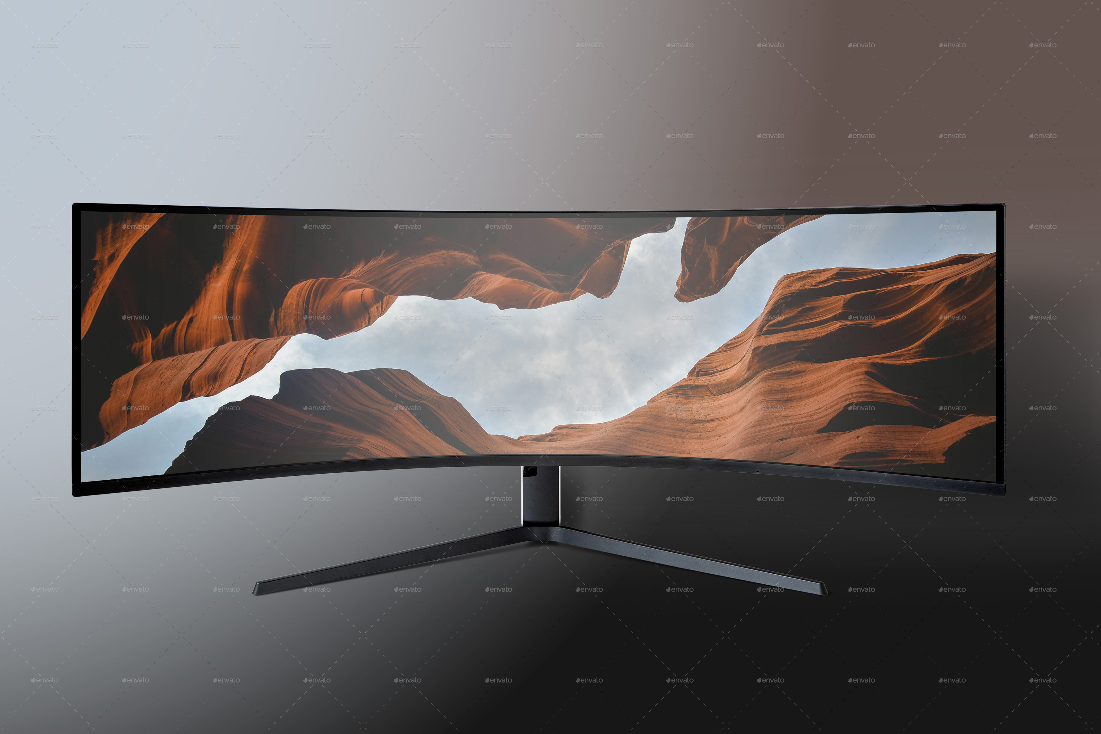 Ultrawide Curved Monitor Mockup 10K, Graphics | GraphicRiver