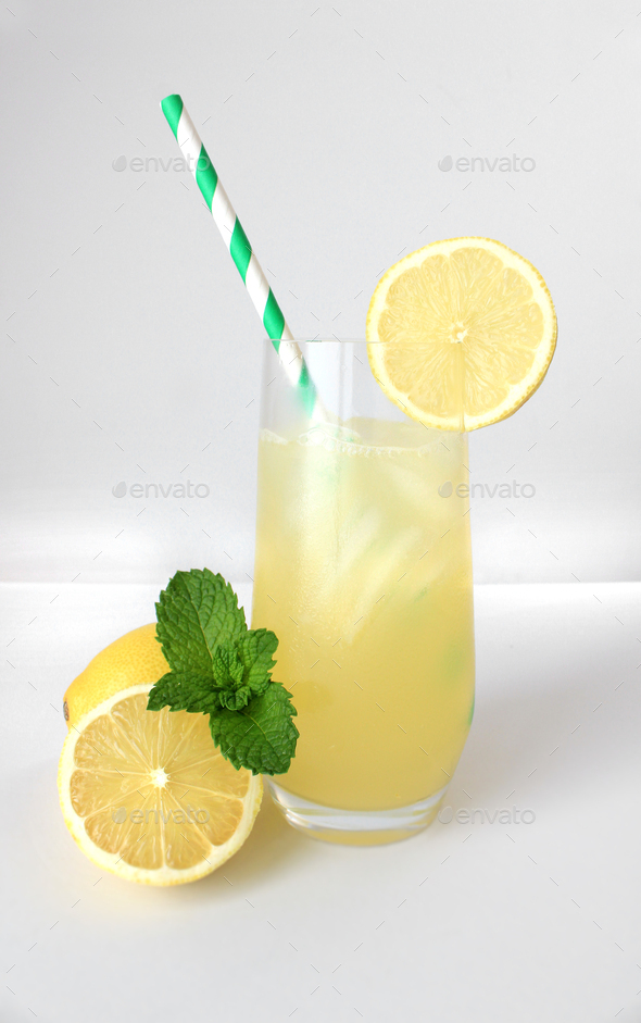Lemonade with straw Stock Photo by iheartcreative | PhotoDune