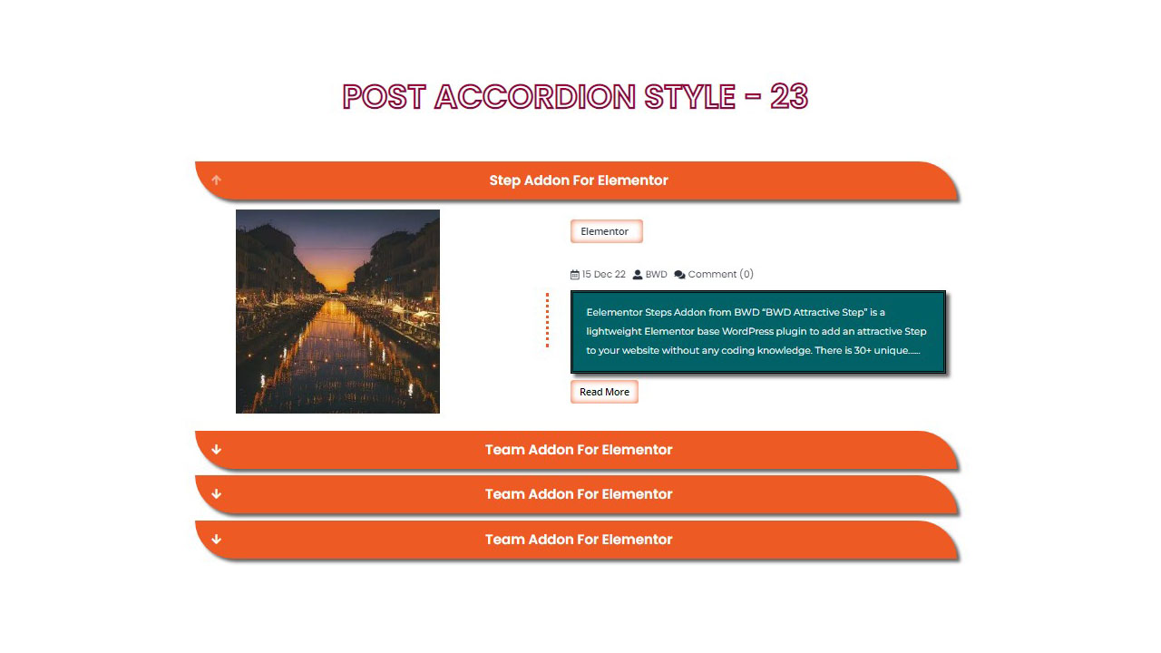 Blog Post Accordion Addon For Elementor by BestWpDeveloper | CodeCanyon
