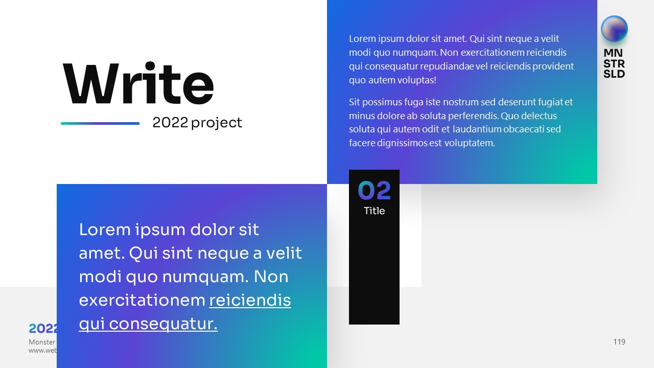 Monster Slides Premium PowerPoint Presentation Template by RRgraph