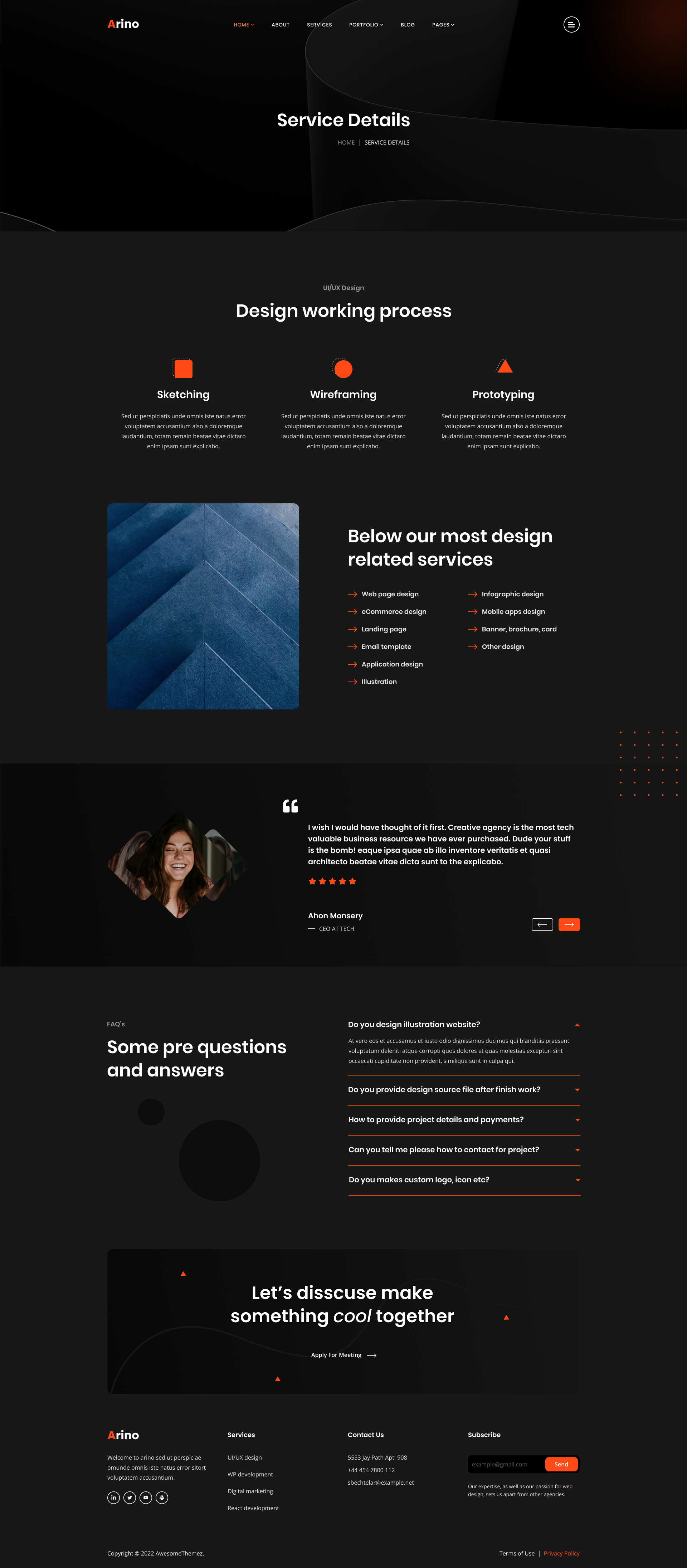 ARINO - Creative Agency Figma Template by AwesomeThemez | ThemeForest