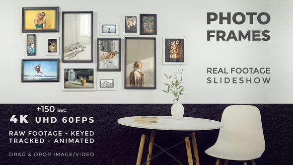 Photo Frames Slideshow - Real Footage, After Effects Project Files