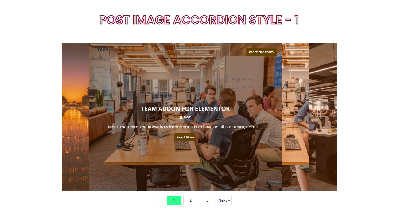 Blog Post Image Accordion Addon For Elementor by BestWpDeveloper | CodeCanyon