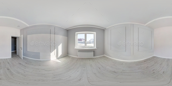 empty room full spherical hdri 360 panorama in interior room in ...
