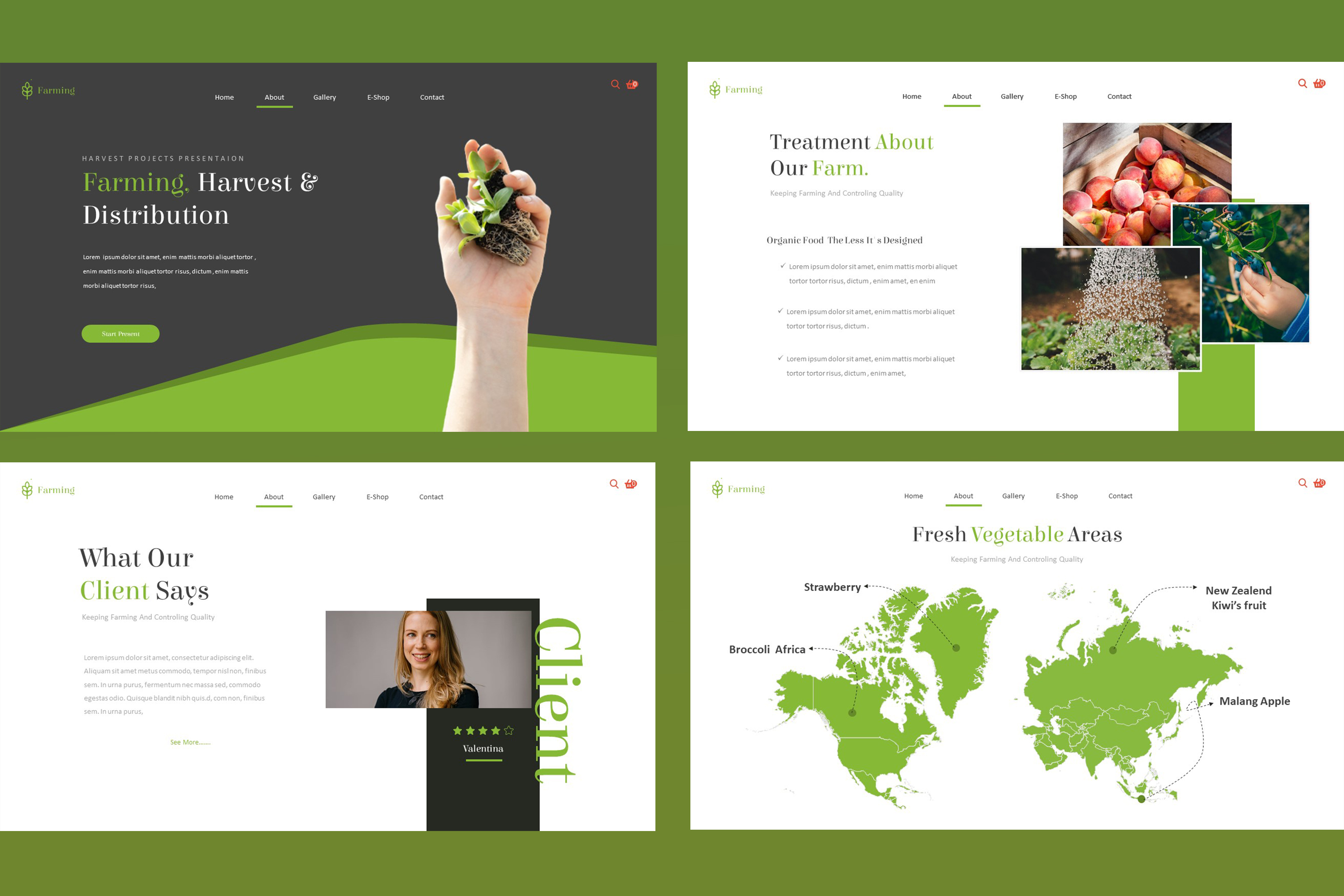Farming & Distribution Google Slides Template, Presentation Templates