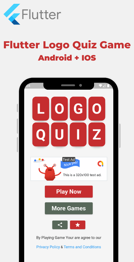 Logo Guessing Quiz Game with flutter and laravel admin panel for Android and IOS by RajJani