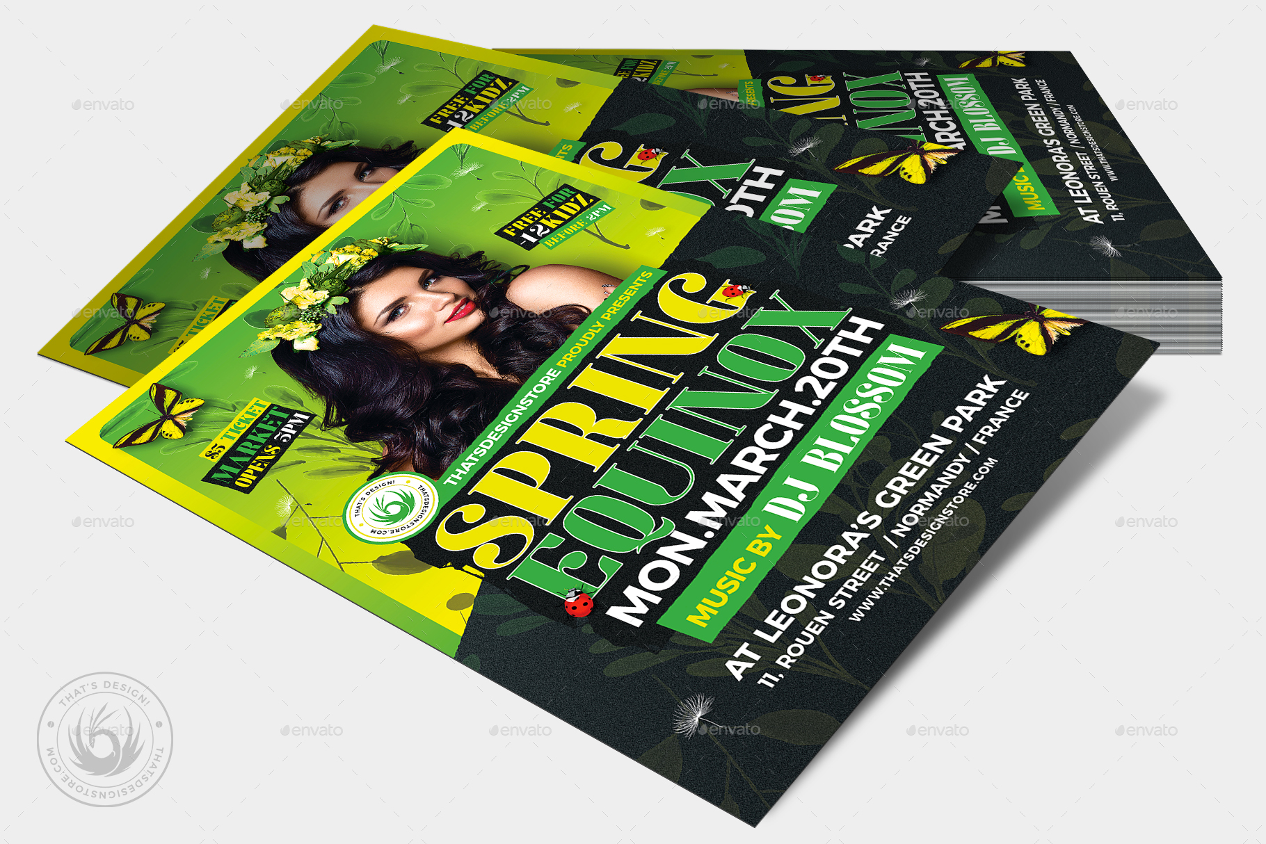 Spring Equinox Flyer Template V7, Print Templates | GraphicRiver