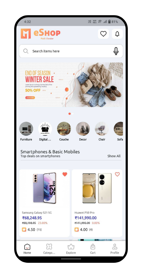 eShop - Multi Vendor eCommerce App & eCommerce Vendor Marketplace ...