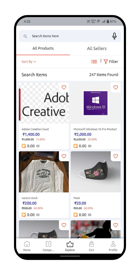 eShop - Multi Vendor eCommerce App & eCommerce Vendor Marketplace Flutter App by WRTeam