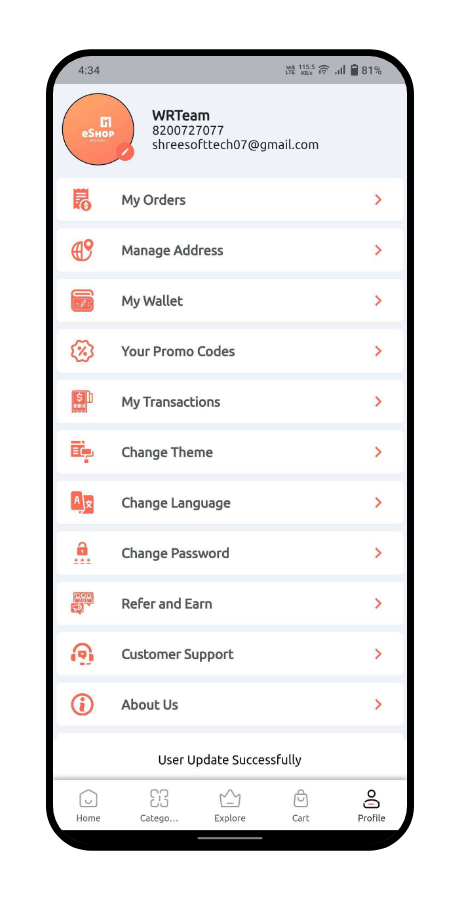 eShop - Multi Vendor eCommerce App & eCommerce Vendor Marketplace Flutter App by WRTeam
