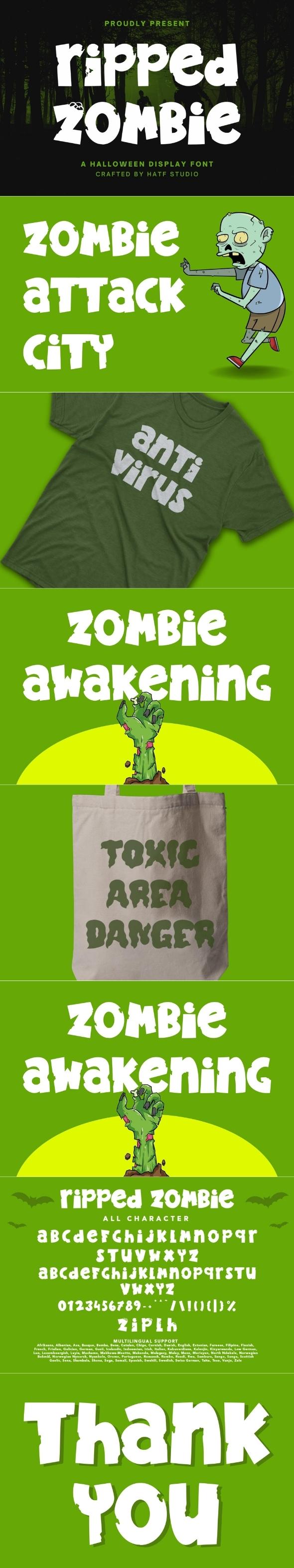 Ripped Zombie, Fonts | GraphicRiver