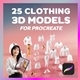 Procreate 3D Models | 25 Clothing 3D Models for Procreate by ...