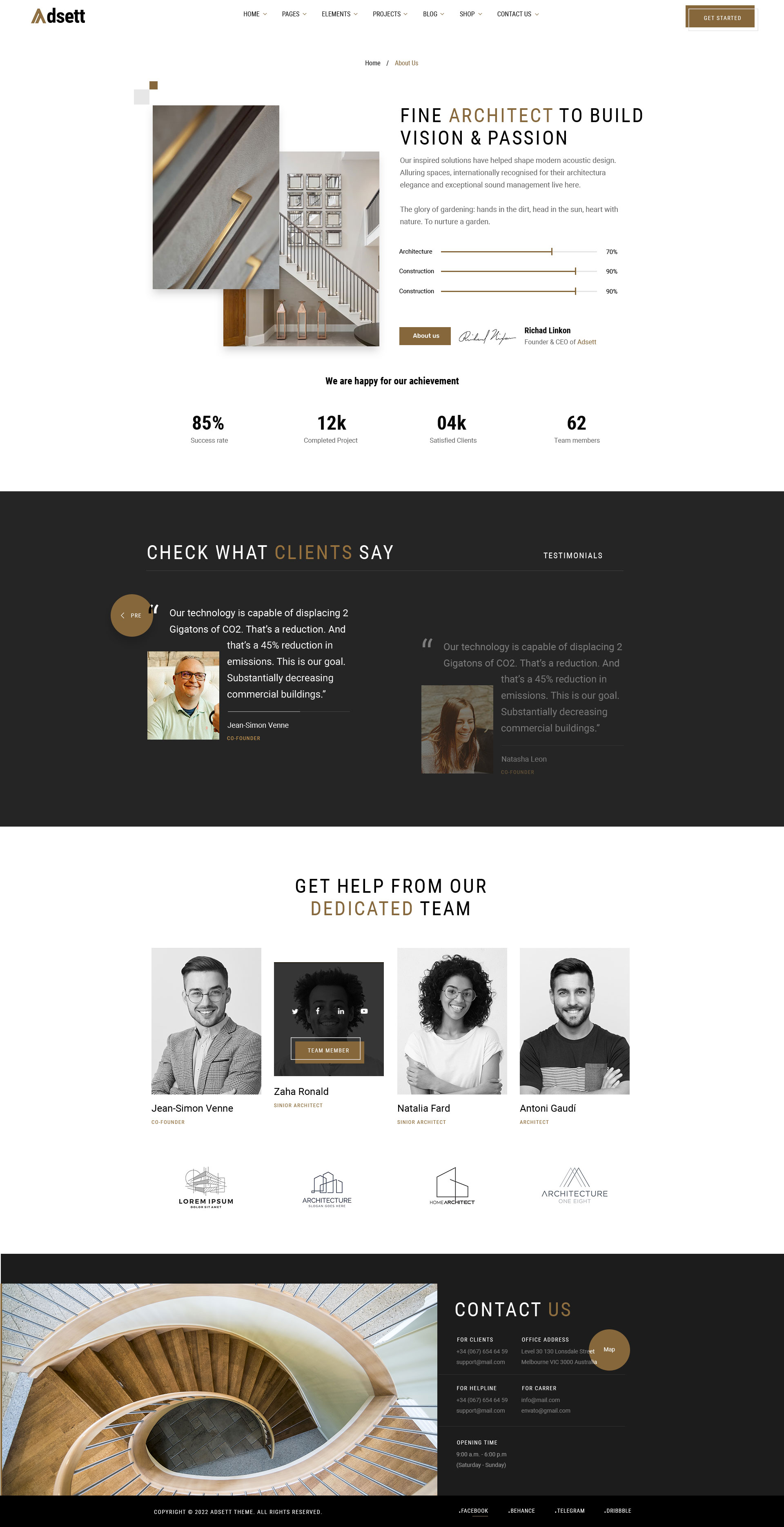 Adsett - Architecture PSD Template by themexriver | ThemeForest