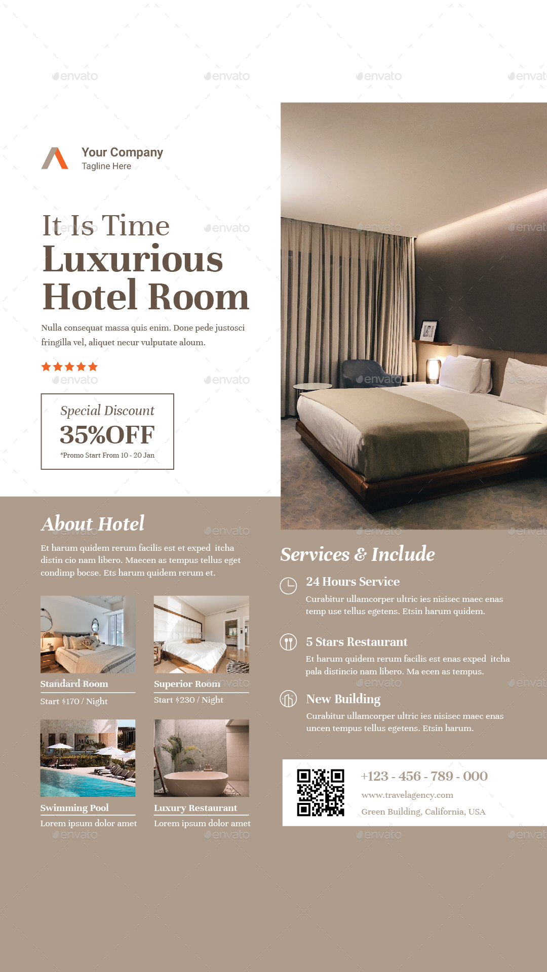 Luxurious Hotel Package Flyer, Print Templates | GraphicRiver