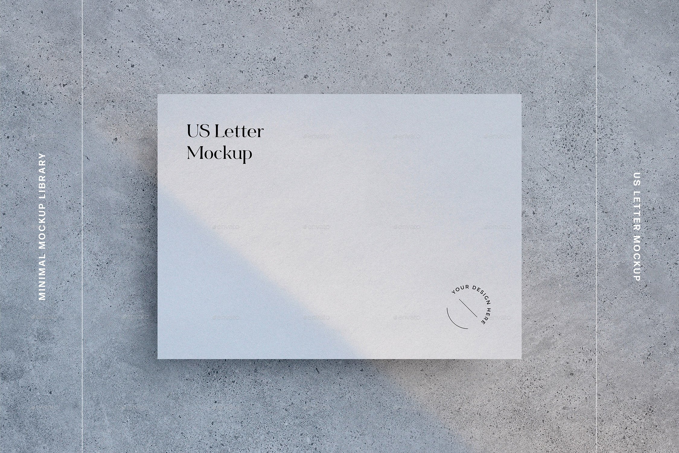 Minimal US Letter Paper Mockup, Graphics | GraphicRiver