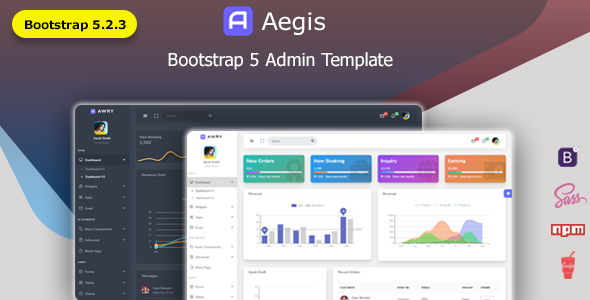 Aegis - Bootstrap 5 Multipurpose Admin Dashboard Template by redstartheme