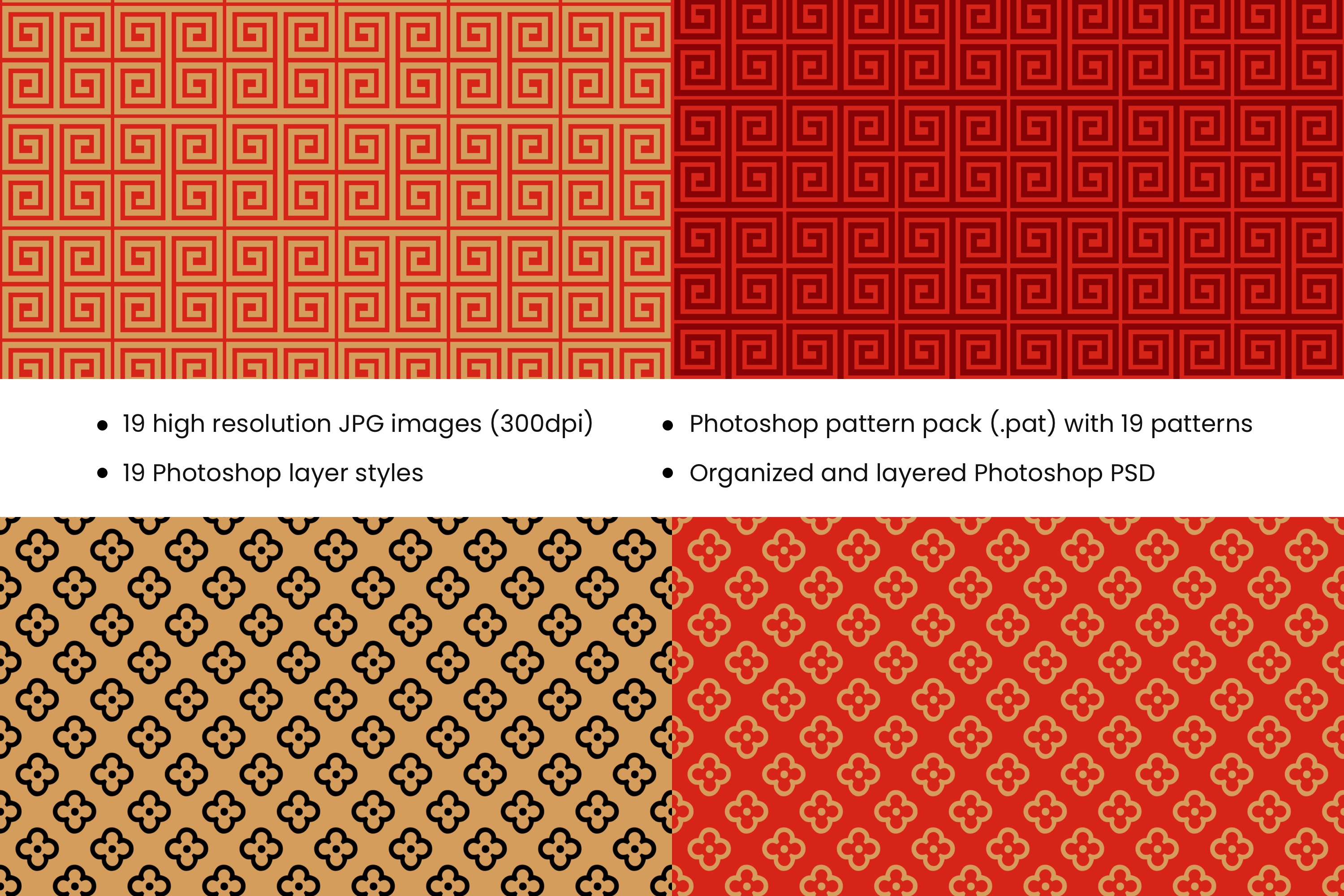 Chinese New Year Patterns Photoshop Add-on, Add-ons | GraphicRiver
