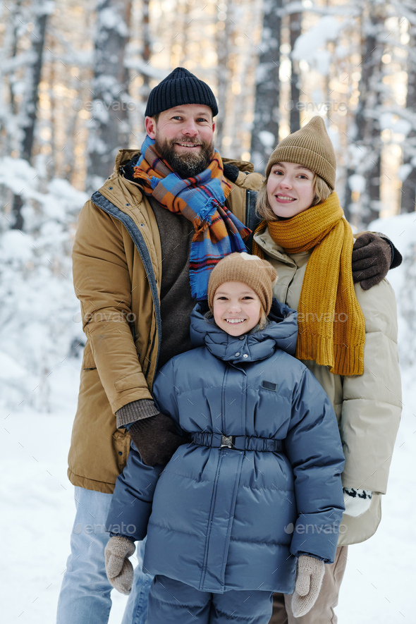 Happy family with child outdoors Stock Photo by AnnaStills | PhotoDune