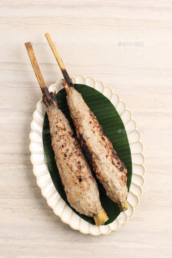 Sate Bandeng: Traditional Cuisine from Banten, Indonesia. Stock Photo ...