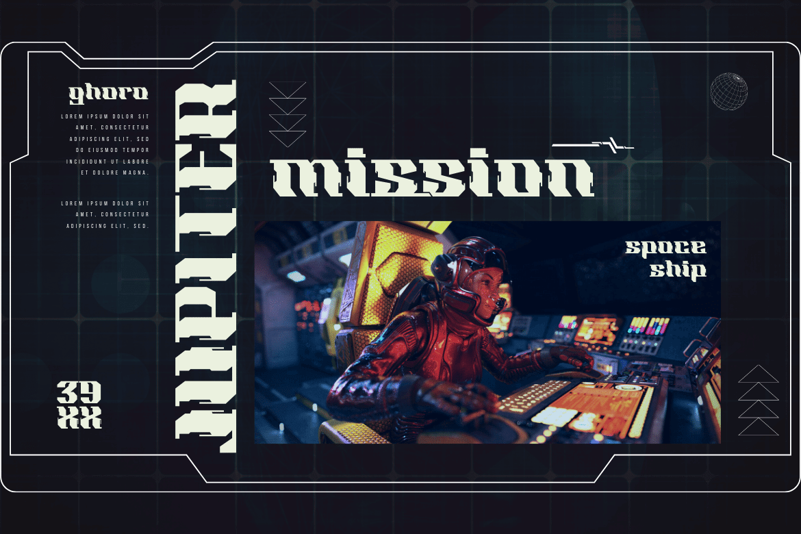 Ghora | Futuristic Font, Fonts | GraphicRiver