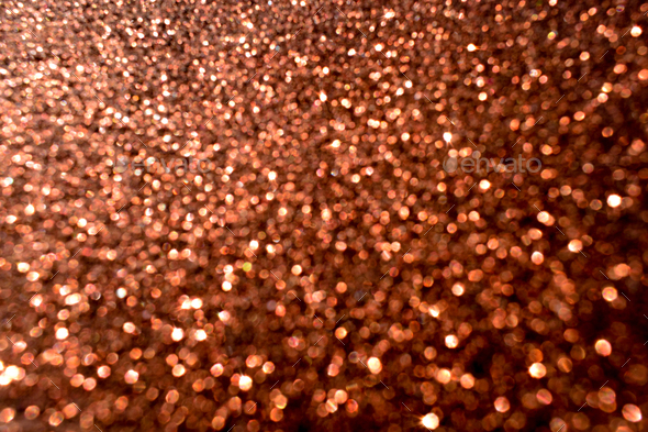 Golden brown bokeh shiny light sparkle glitter background. Stock Photo ...