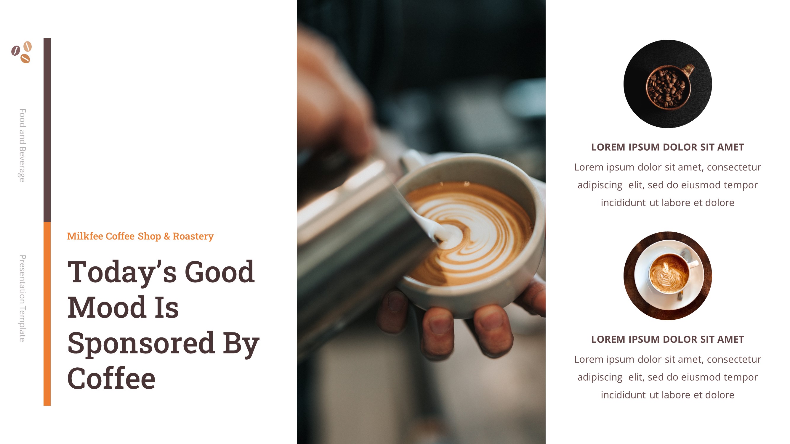 Milkfee – Coffee Shop and Roastery Keynote Template, Presentation Templates