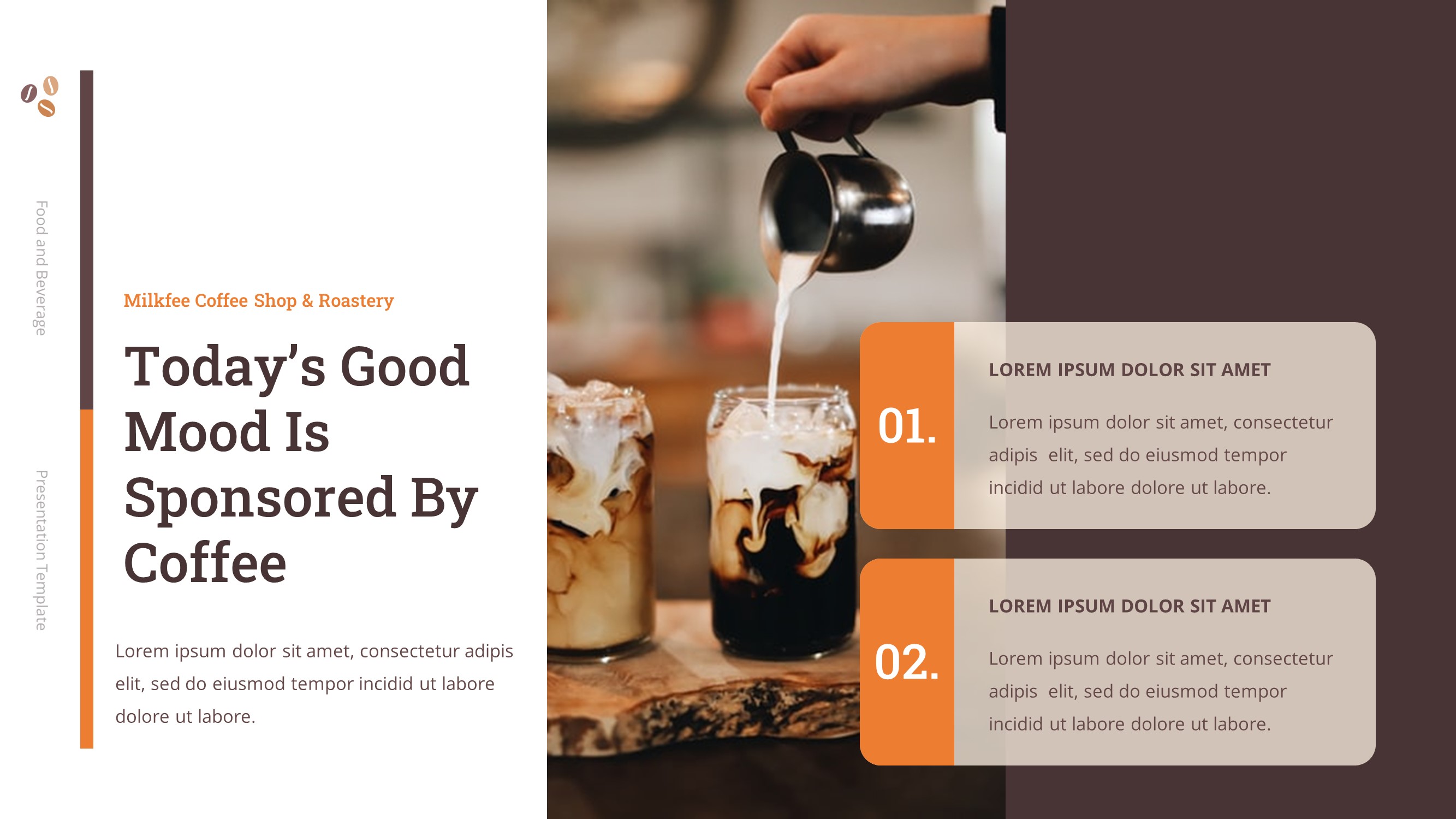 Milkfee – Coffee Shop and Roastery Keynote Template, Presentation Templates