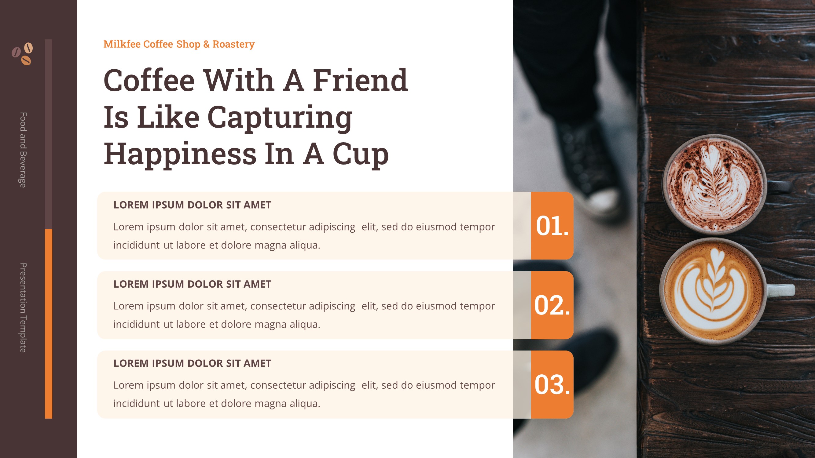 Milkfee – Coffee Shop and Roastery Keynote Template, Presentation Templates