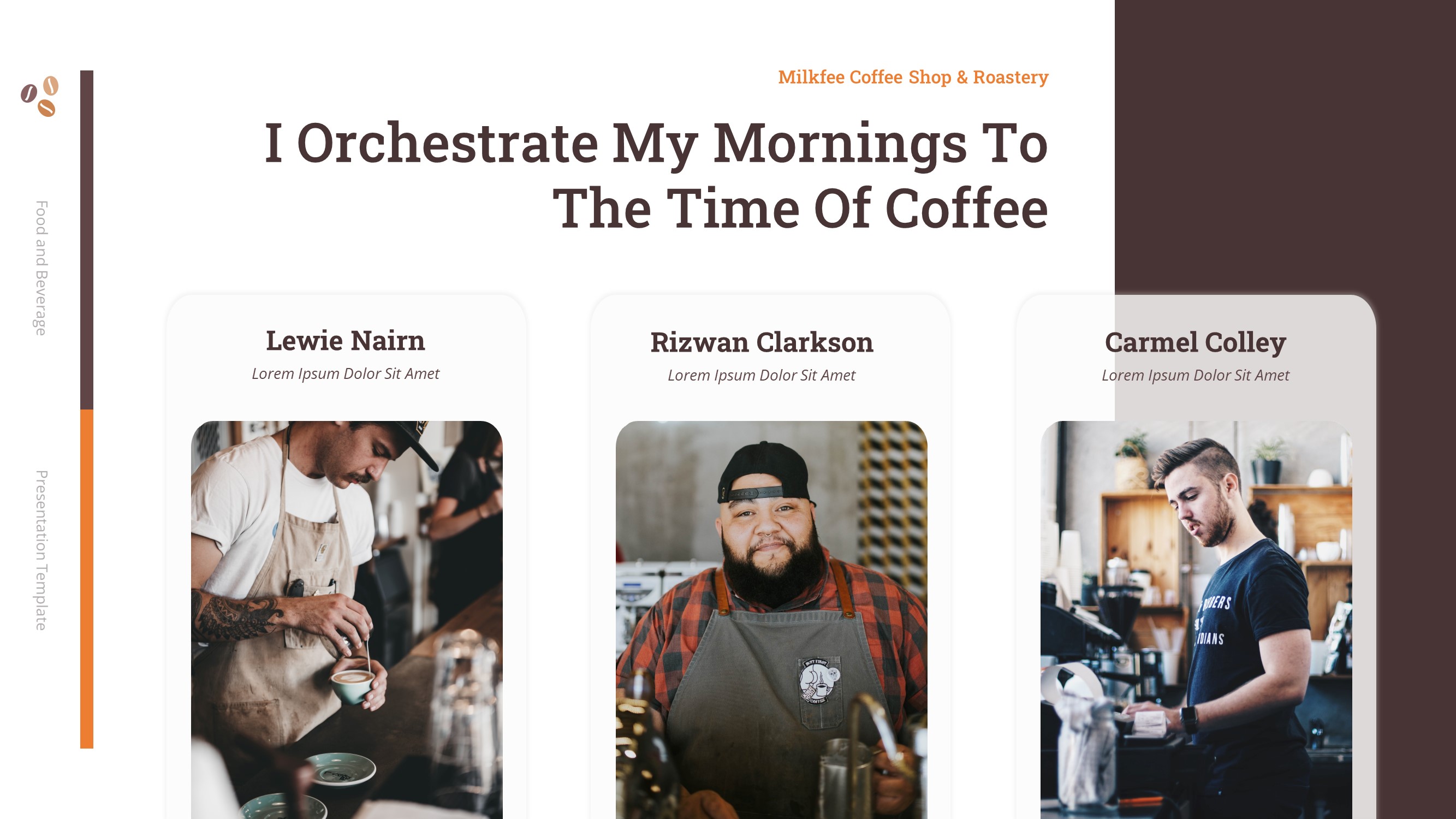 Milkfee – Coffee Shop and Roastery Keynote Template, Presentation Templates