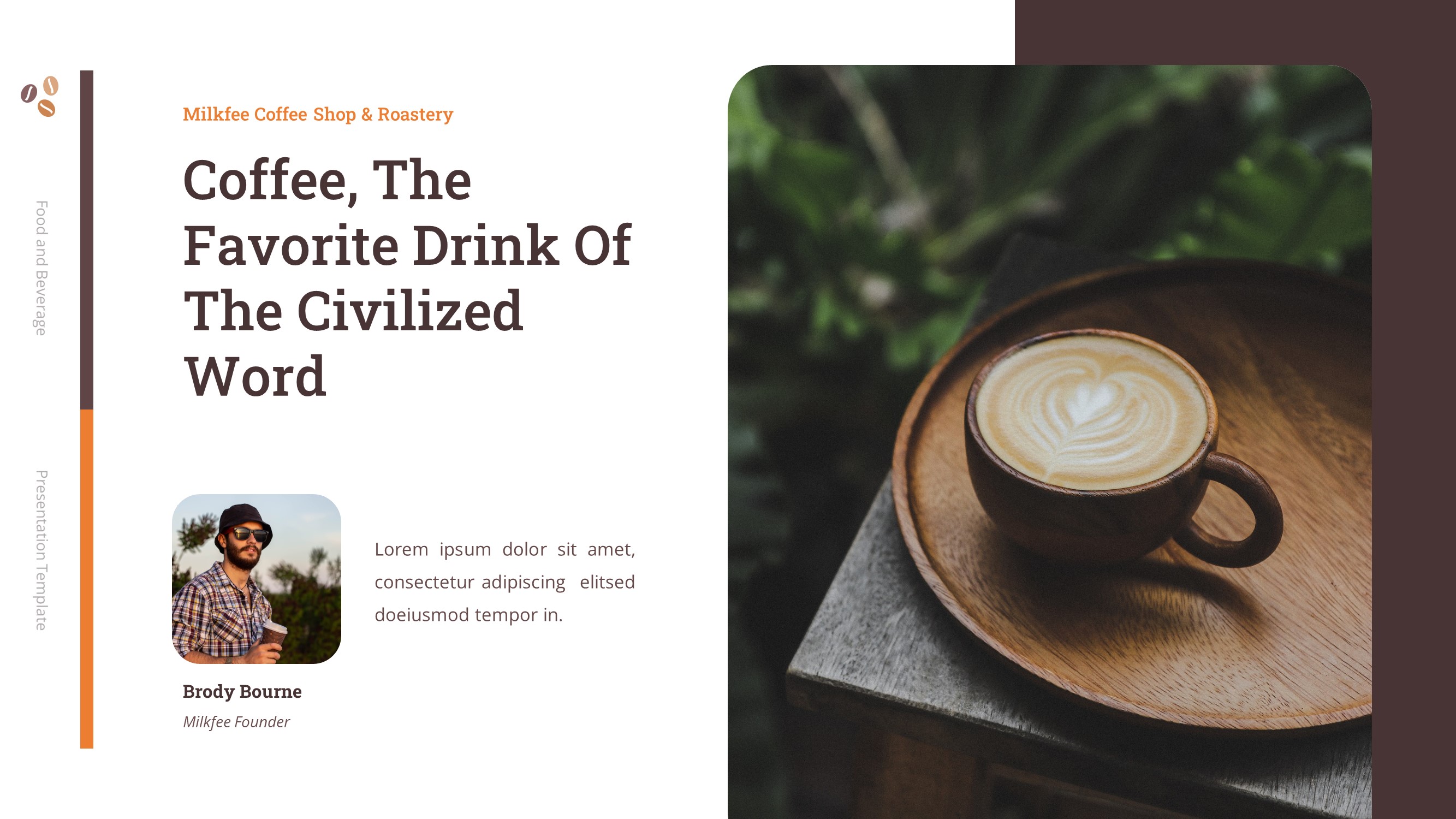Milkfee – Coffee Shop and Roastery Keynote Template, Presentation Templates